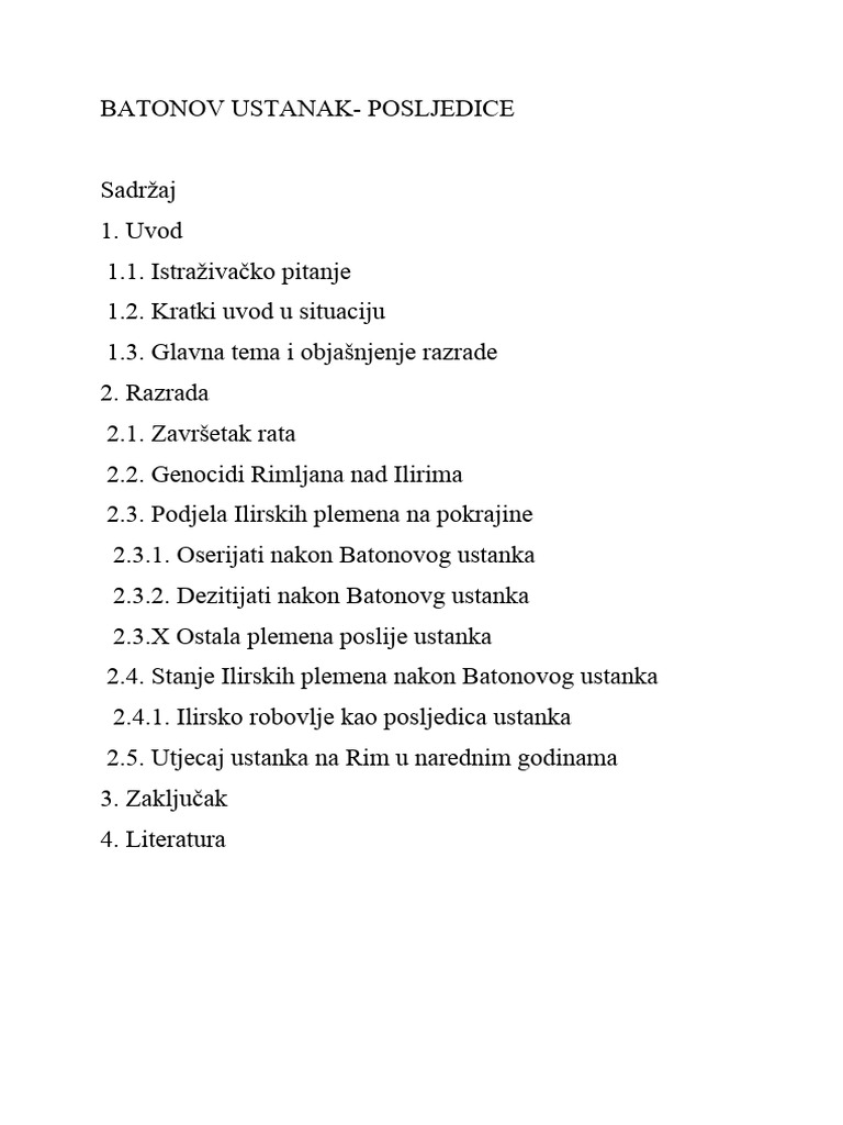 Batonov Ustanak | PDF