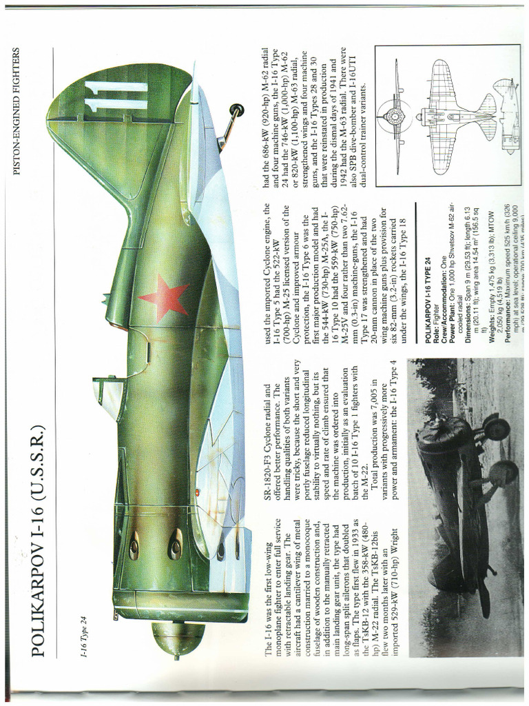 Polikarpov I-16 | PDF