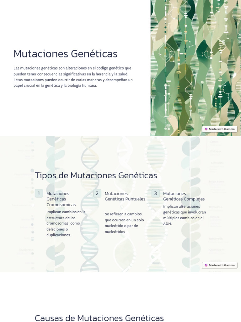 Mutaciones-Geneticas | PDF | Mutación | Genética