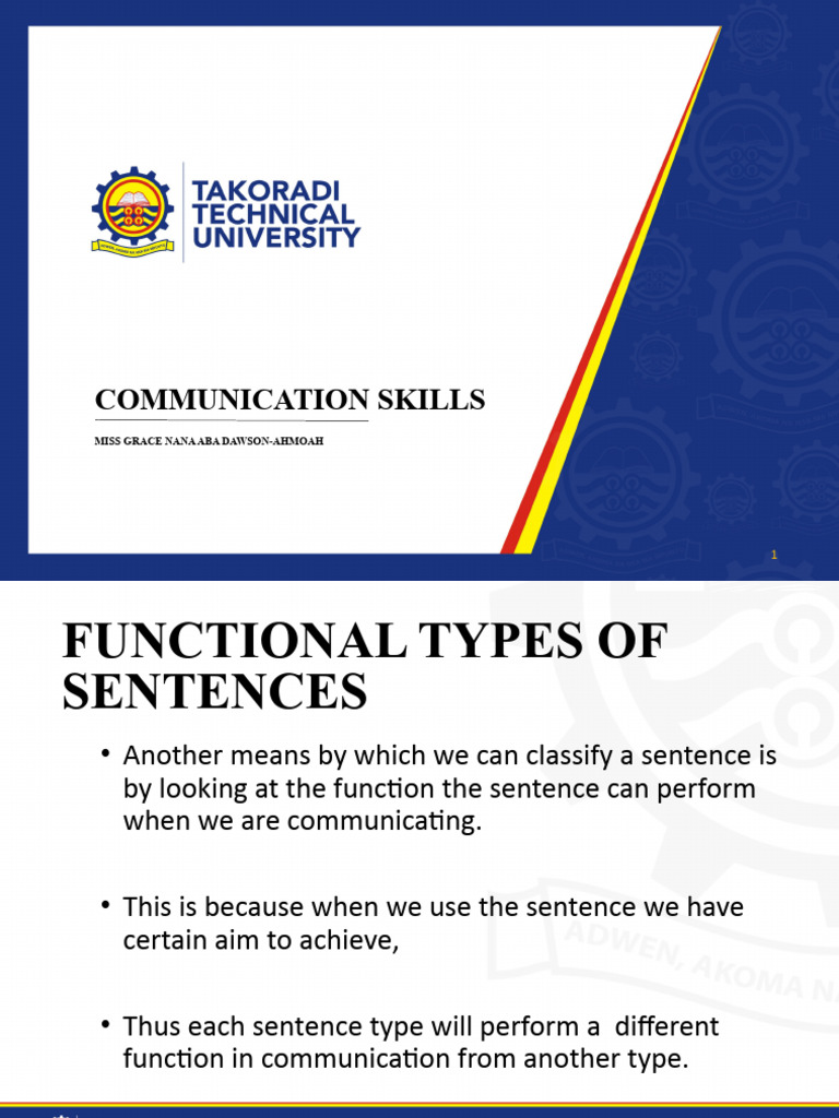 Types of Sentences in Communication | PDF | Language Arts & Discipline