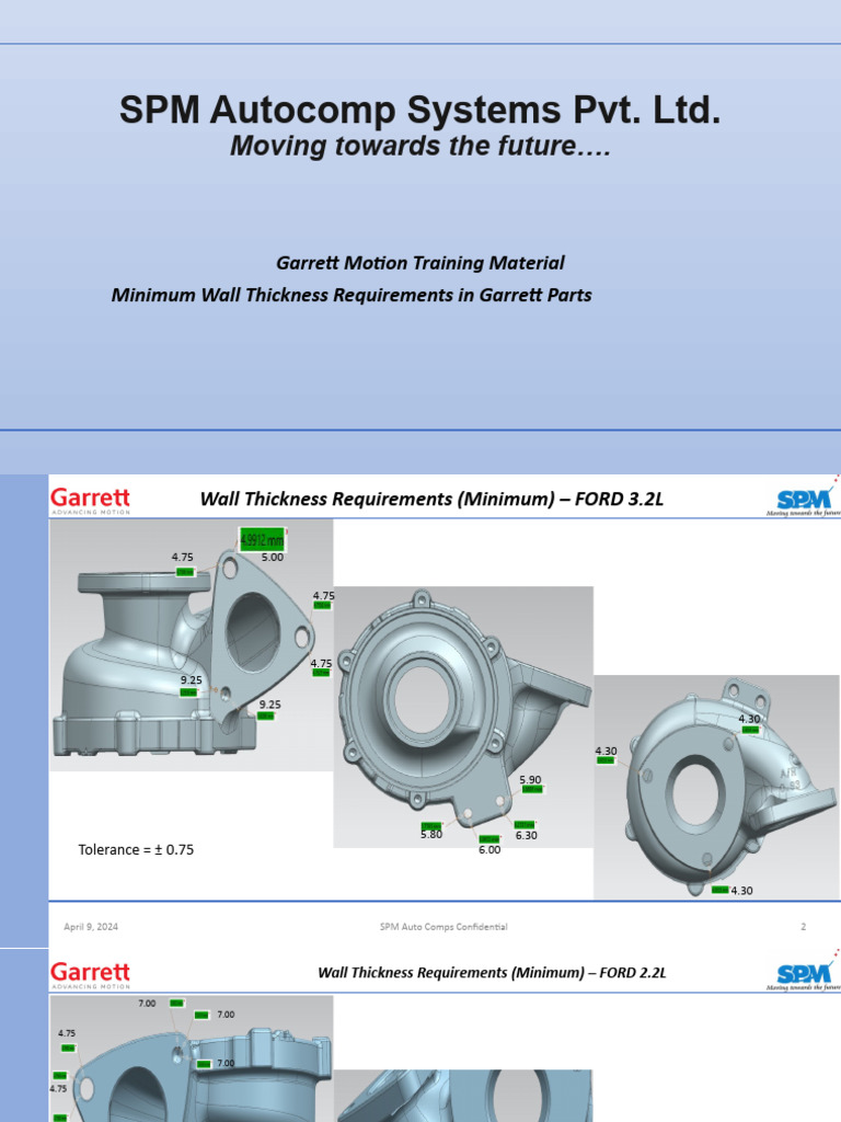 Garrett Wall Thickness Requirements - 2020 | PDF