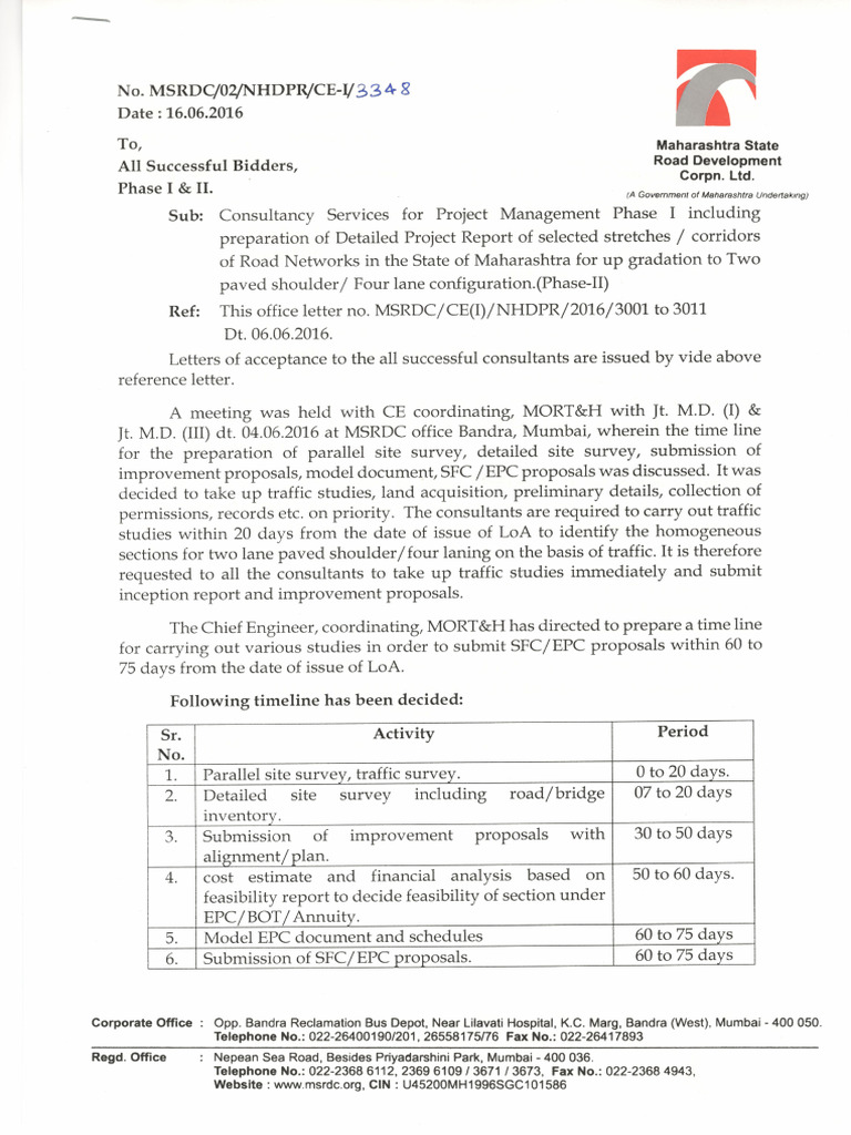 MSRDC Phase I & Ii | PDF