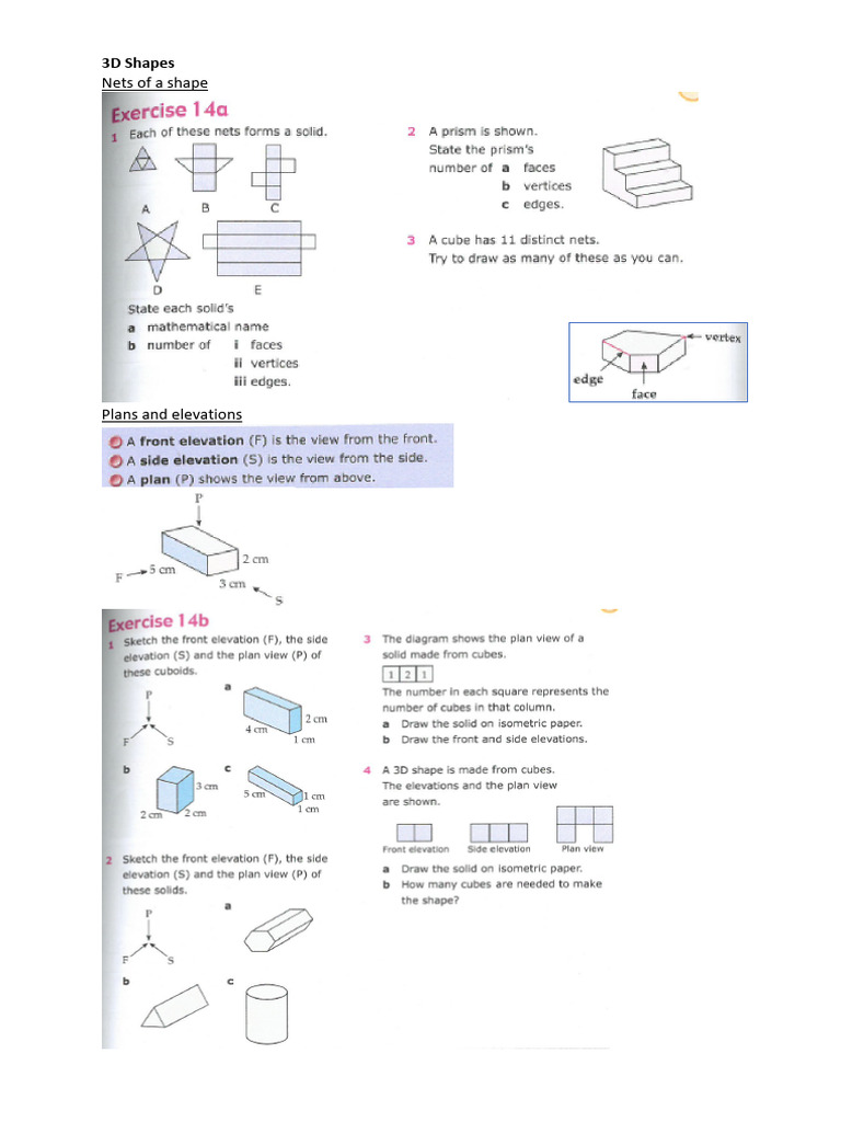 3D Shapes | PDF | Teaching Methods & Materials