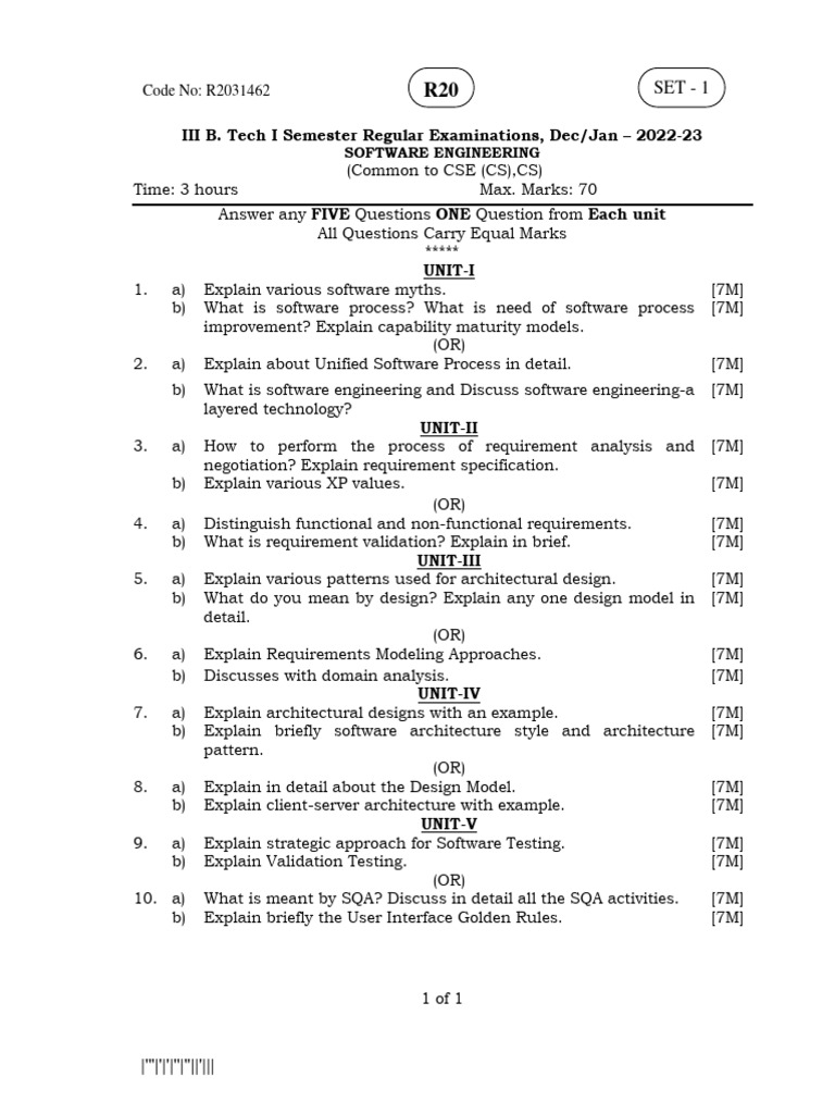 Software Engineering Jan 2023 Pdf Software Engineering Software