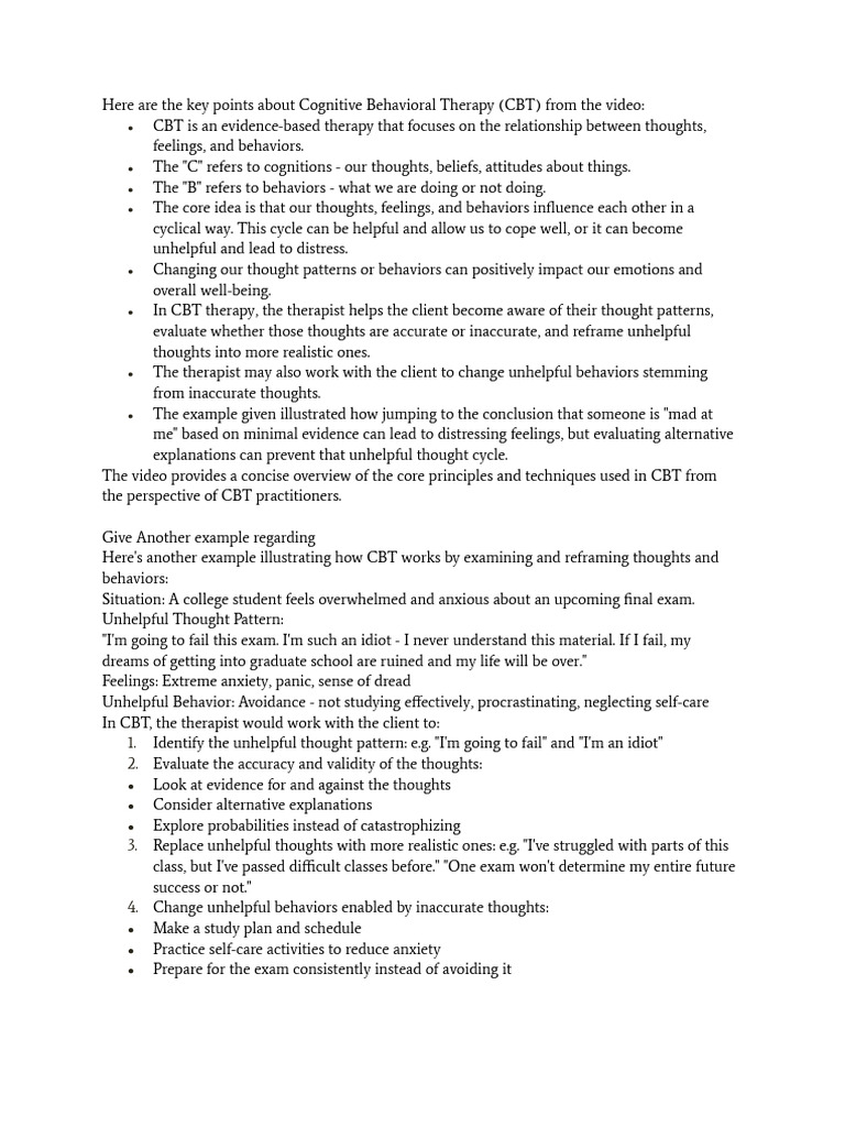 Therapies | PDF | Cognitive Behavioral Therapy | Psychotherapy