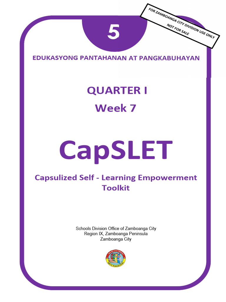 Quarter I Week 7: Capslet | PDF