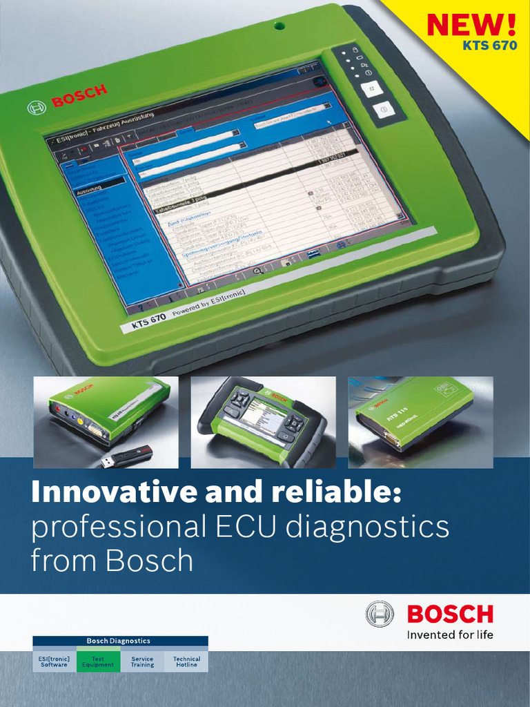 Innovative and Reliable:: Professional ECU Diagnostics From Bosch | PDF | Usb | Bluetooth
