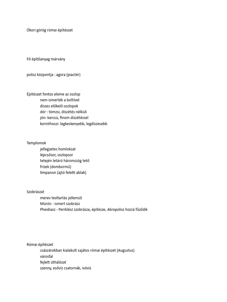 Görög Római Építészet | PDF