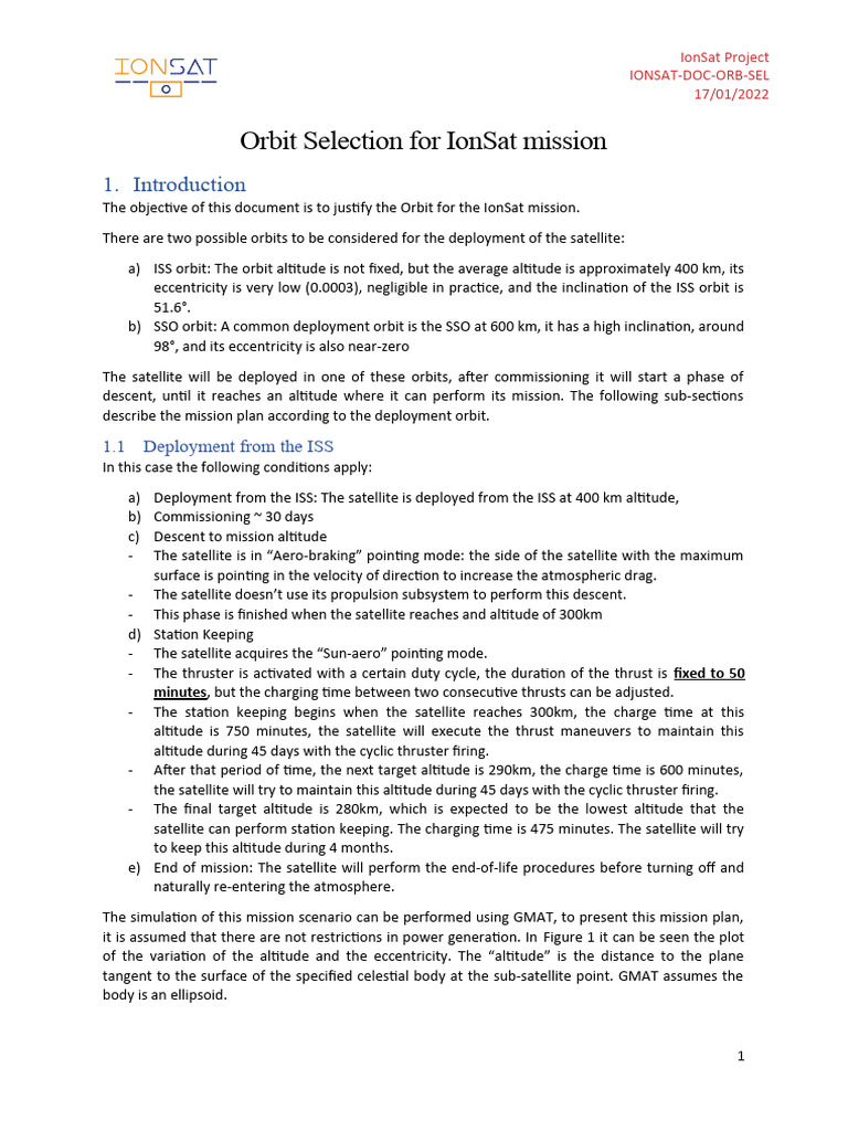 MEMO Selection Deployment Orbit | PDF | Spacecraft Propulsion | Orbital Inclination