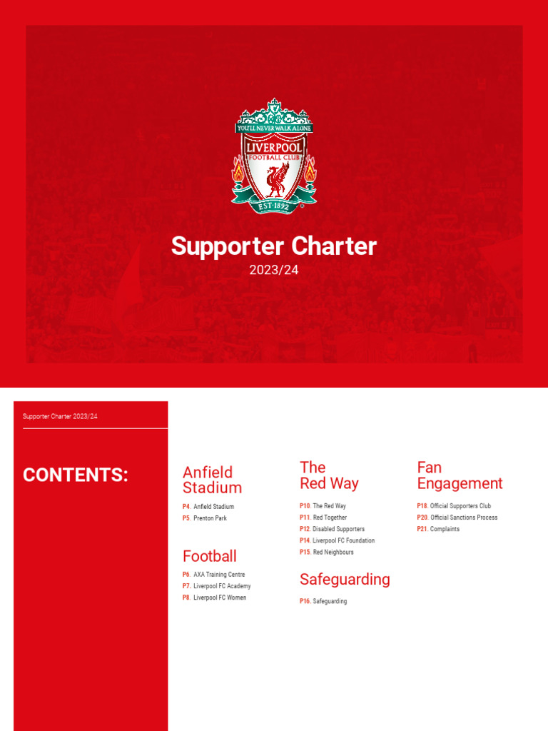 Liverpool FC Supporter Charter 2023/24 | PDF | Accessibility