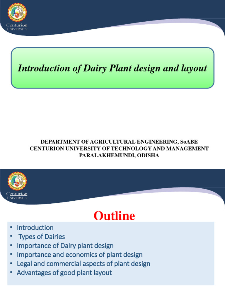 1-Introduction-of-Dairy-Plant-design-and-layout | PDF | Dairy ...