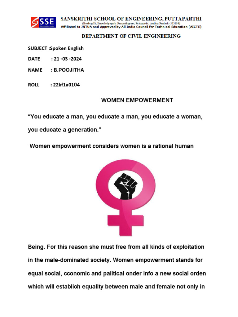 Women Empowerment and Its Impact | PDF