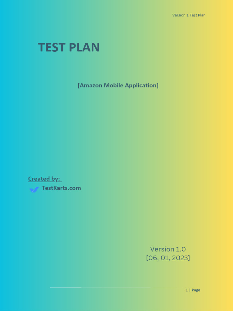 test-plan-sample | PDF | Mobile App | Software Testing