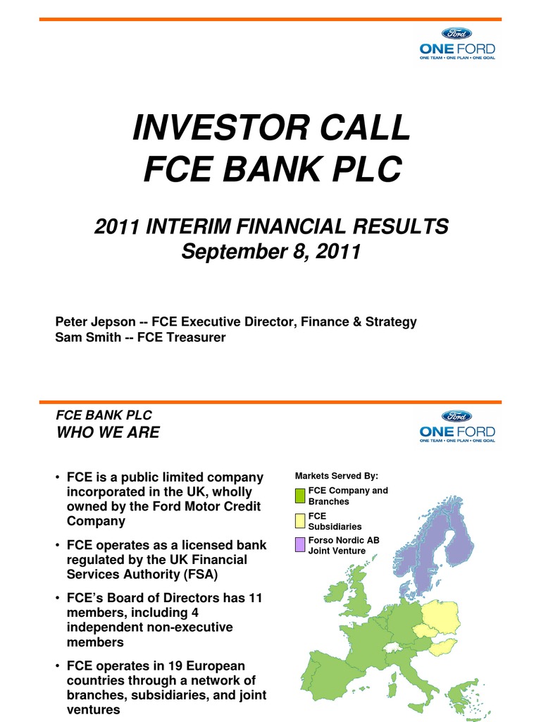 FCE Bank PLC 2011 Interim Results Summary | PDF | Securitization | Ford ...