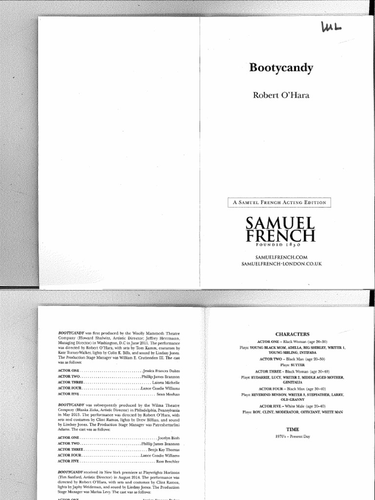 Booty Candy - Robert O'Hara | PDF