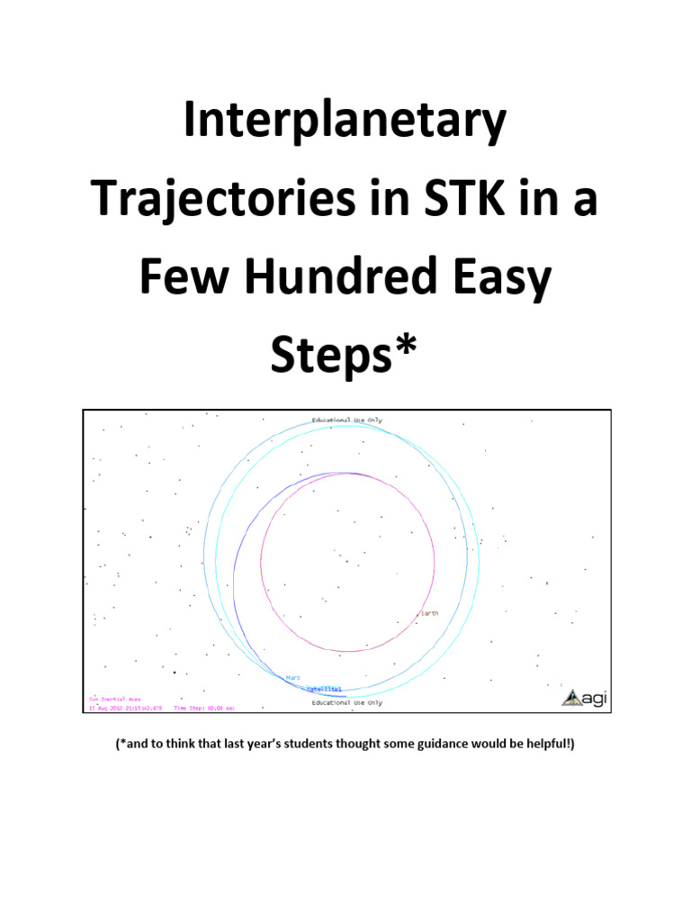 Interplanetary Trajectories in STK in Few Hundred Easy Steps | PDF | Orbital Maneuver | Orbit