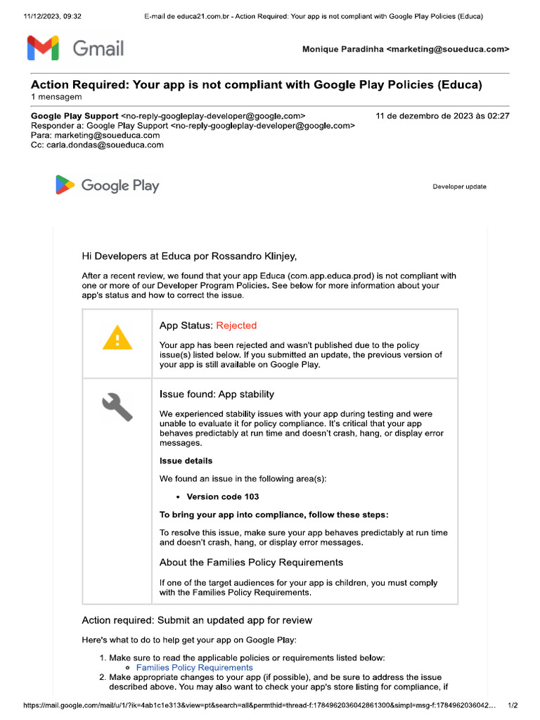 Google Error | PDF