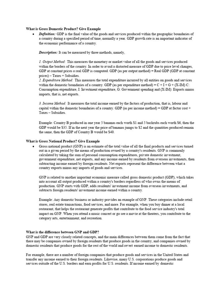 GDP&GNP | PDF | Gross Domestic Product | Consumption (Economics) GDP&GNP | PDF | Gross Domestic Product | Consumption (Economics)
