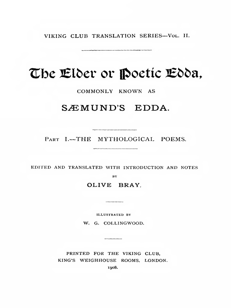 Poetic Edda Olive | PDF | Norse Mythology | Æsir
