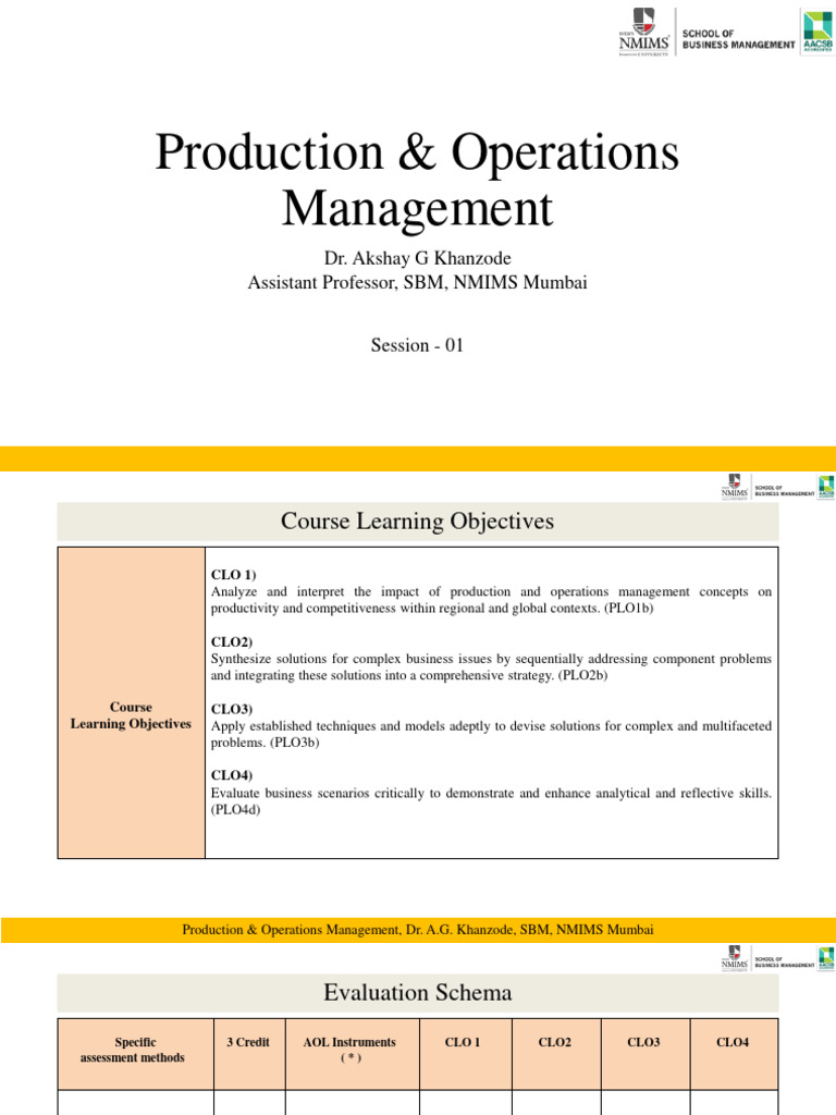 Session-01 | PDF | Operations Management | Business