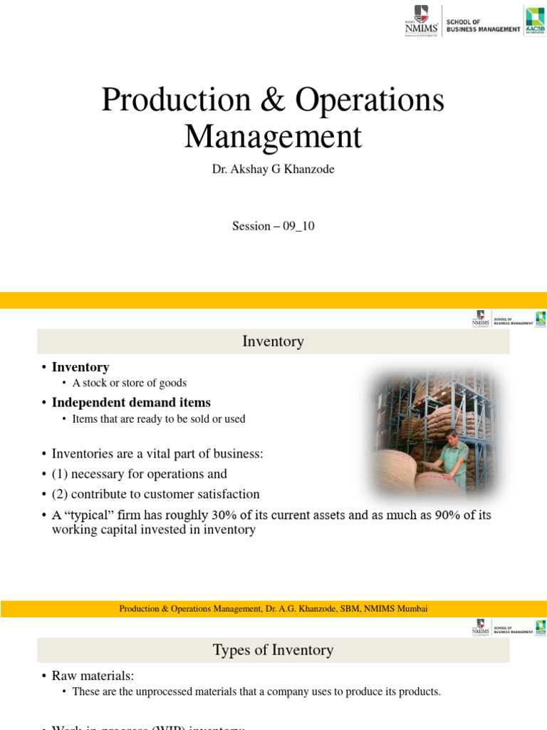 Session-09 10 | Download Free PDF | Inventory | Operations Management