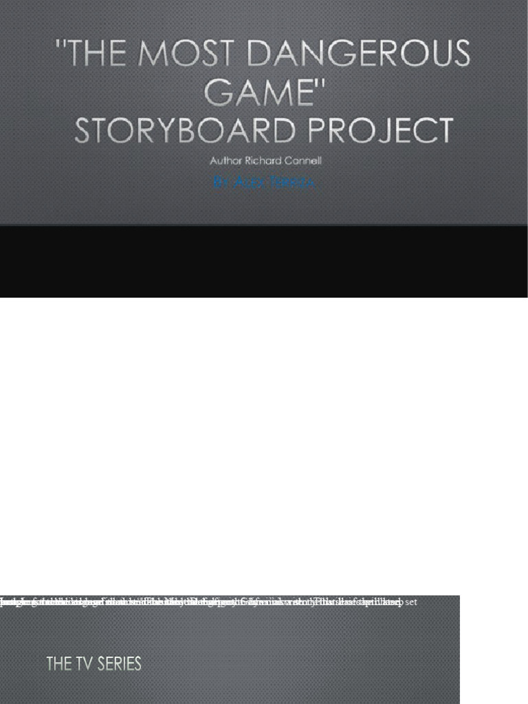 The Most Dangerous Game | PDF | Cruelty To Animals | Survival Skills