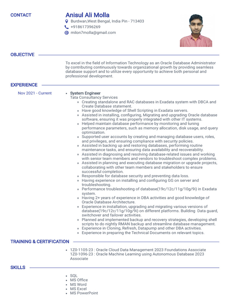 CV 2023122214115125 | PDF | Databases | Computer Data