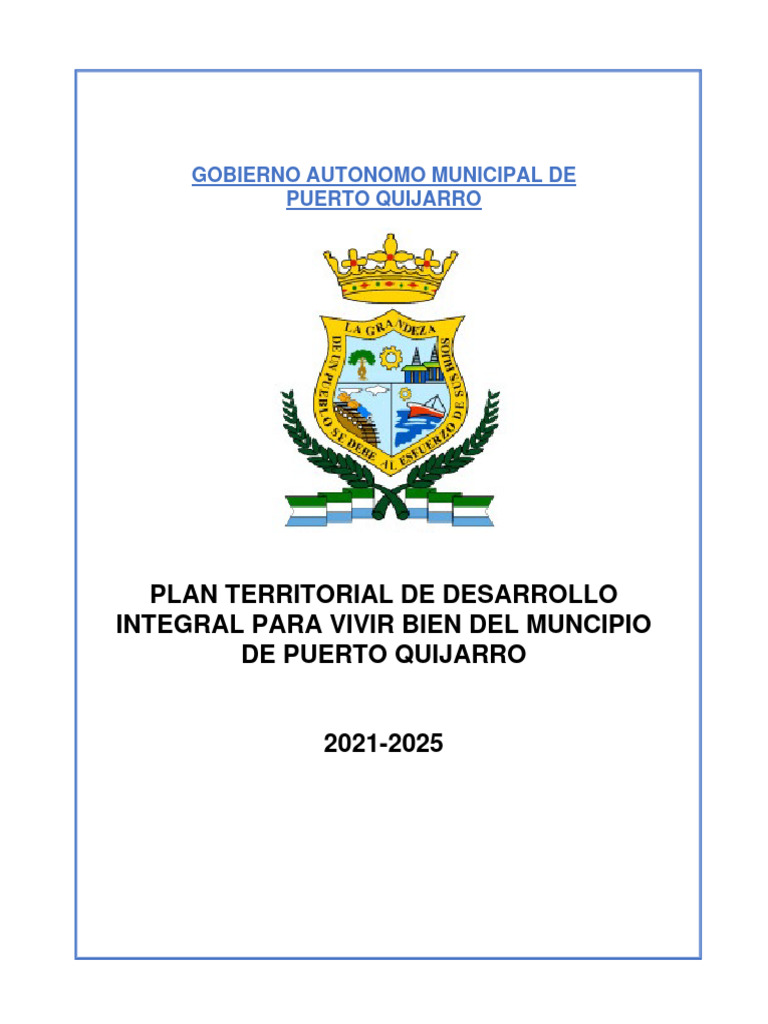 00-Ptdi 2021 2025 Puerto - Quijarro - v4 | PDF