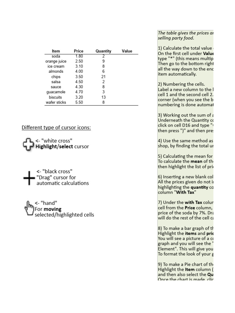 Party Snack Pricing and Calculation Guide | PDF