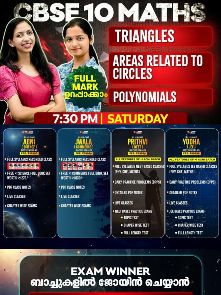 Cbse 10 Maths Day 3 Night Class Note | PDF