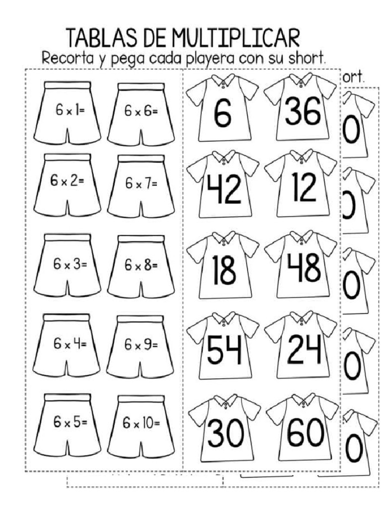 Clase 3 Tabla Del 5 y 6 | PDF