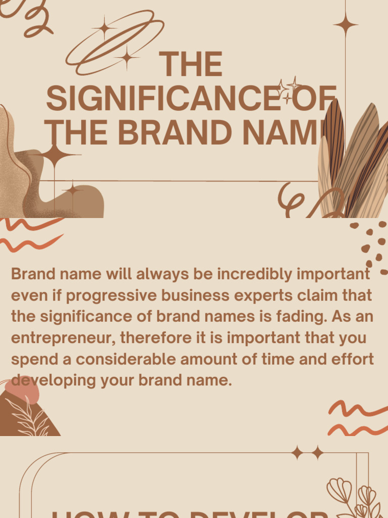 The Significance of The Brand Name | PDF