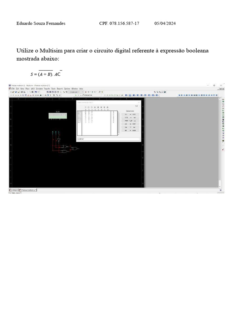 Circuito Digital com Multisim | PDF | Negócios