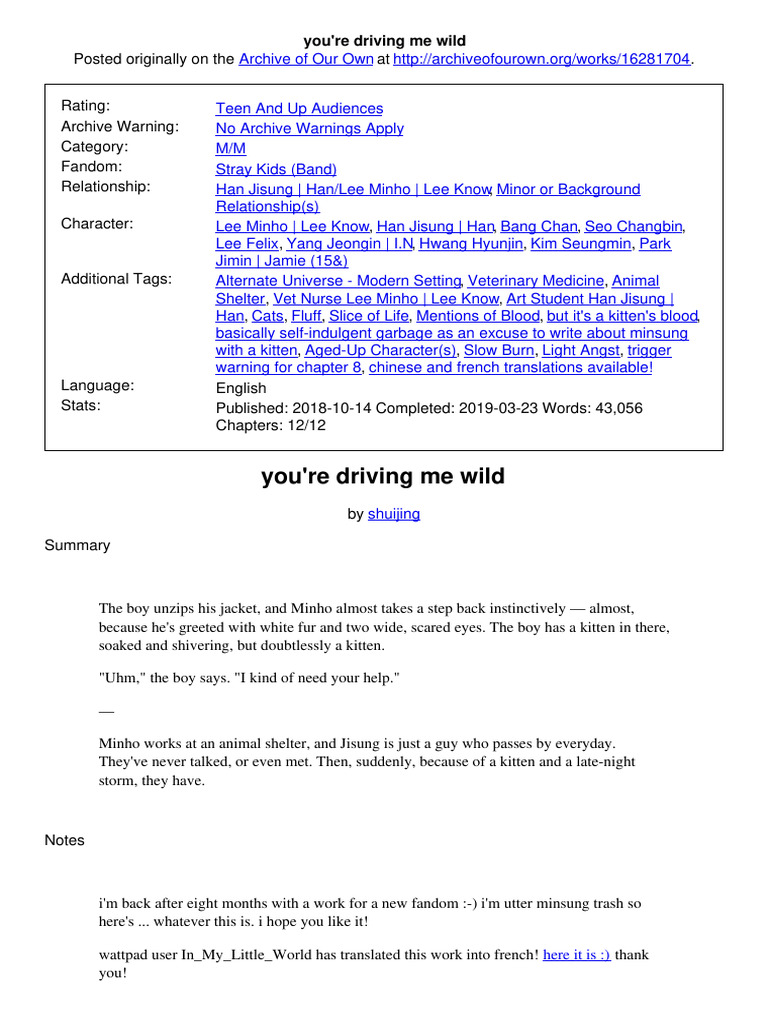 Youre Driving Me Wild | PDF | Pet