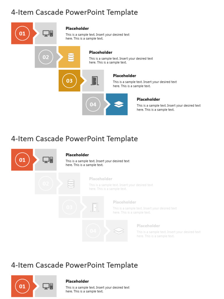 01 4 Item Cascade Powerpoint Template 16x9 1 | PDF | Career & Growth ...