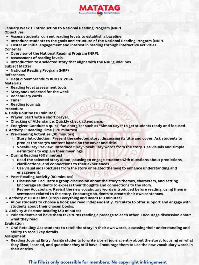 Grade 4 NRP | PDF | Phonics | Reading Comprehension