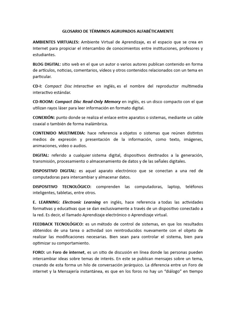 Glosario de Términos Tecnológicos | PDF | Red mundial | Internet y web