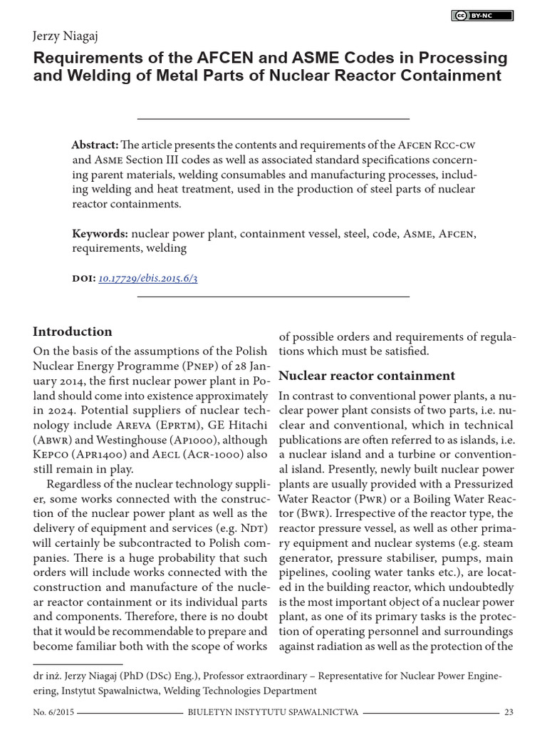 03 Niagaj-Requirements of Afcen and Asme Codes in Processing and Welding of Metal Parts of ...