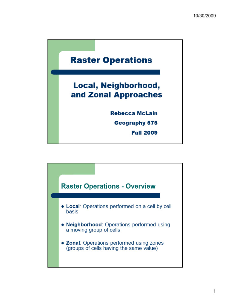 GIS Raster Operations Guide | PDF | Esri | Arc Gis