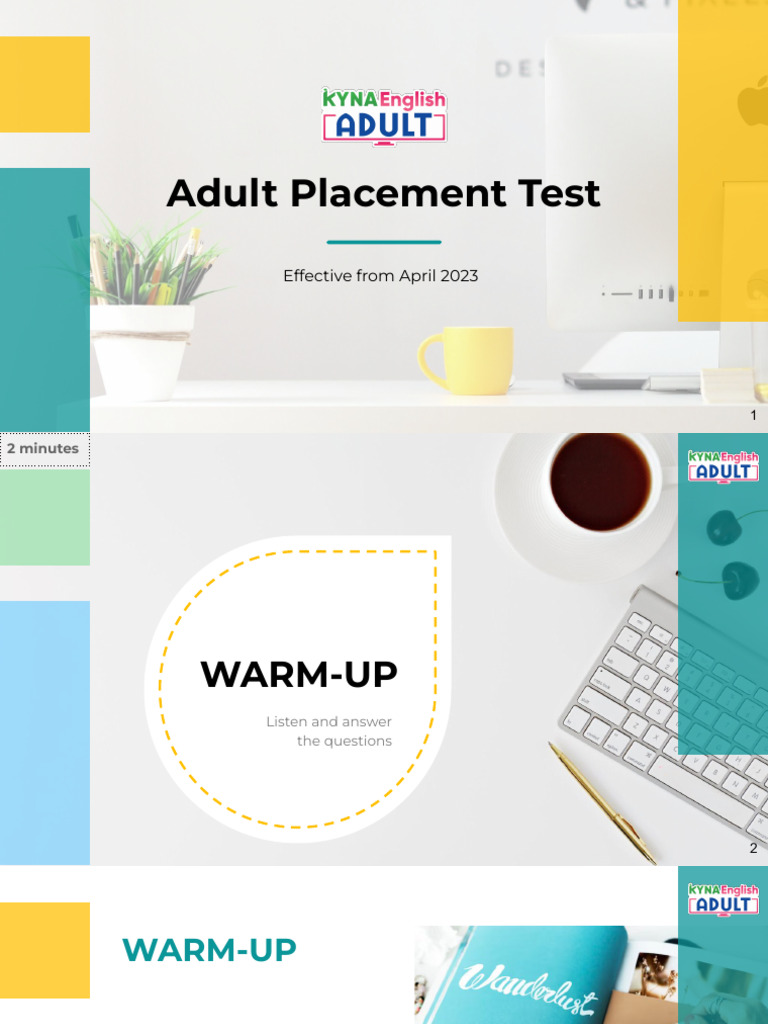 Adult Placement Test (BE - Daily) - Candidate's Package | PDF | Sleep