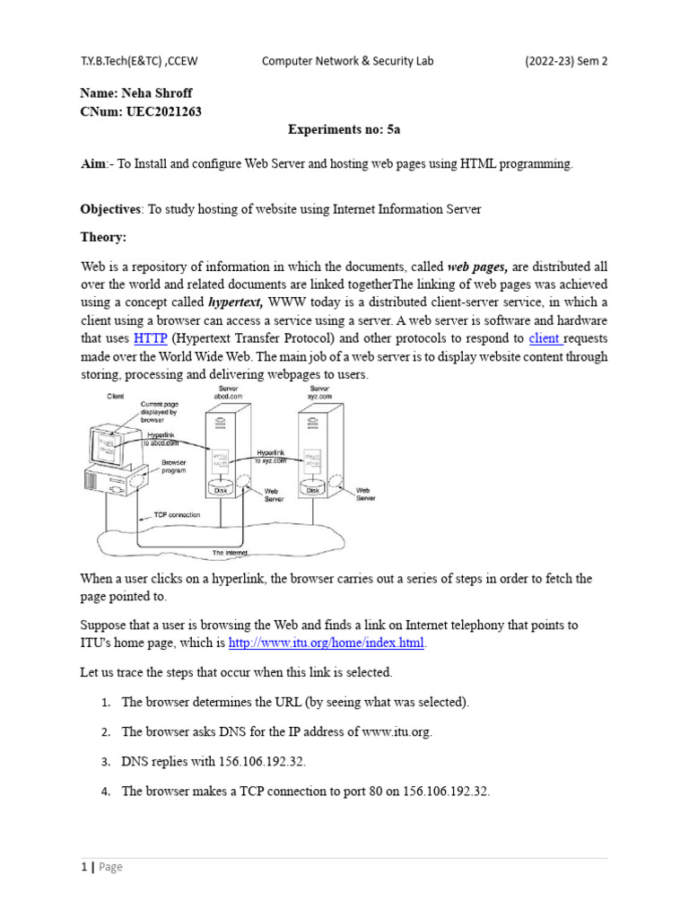 263 Exp-5 CNS | PDF | World Wide Web | Internet & Web