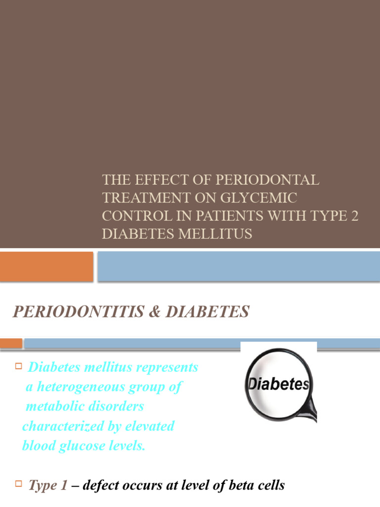 The Effect of Periodontal Treatment On Glycemic Control in Patients ...