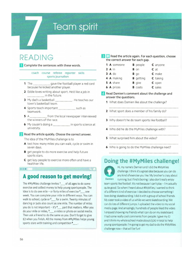 Gold Experience A2 Activity Book Page 70 | PDF