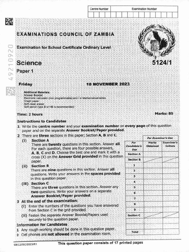 PdfsScience P1 2023 G12 | PDF