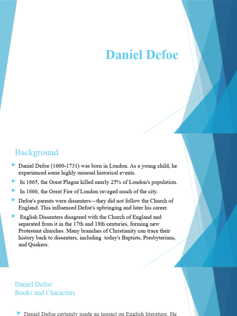 Daniel Defoe | PDF | Robinson Crusoe | Daniel Defoe
