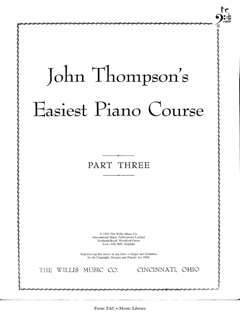 John Thompson Easiest Piano Course Part 3 | PDF