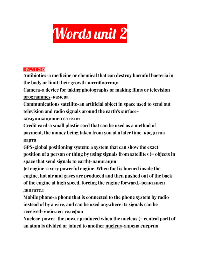 Words Unit 2 | Download Free PDF | Radio | Oceans