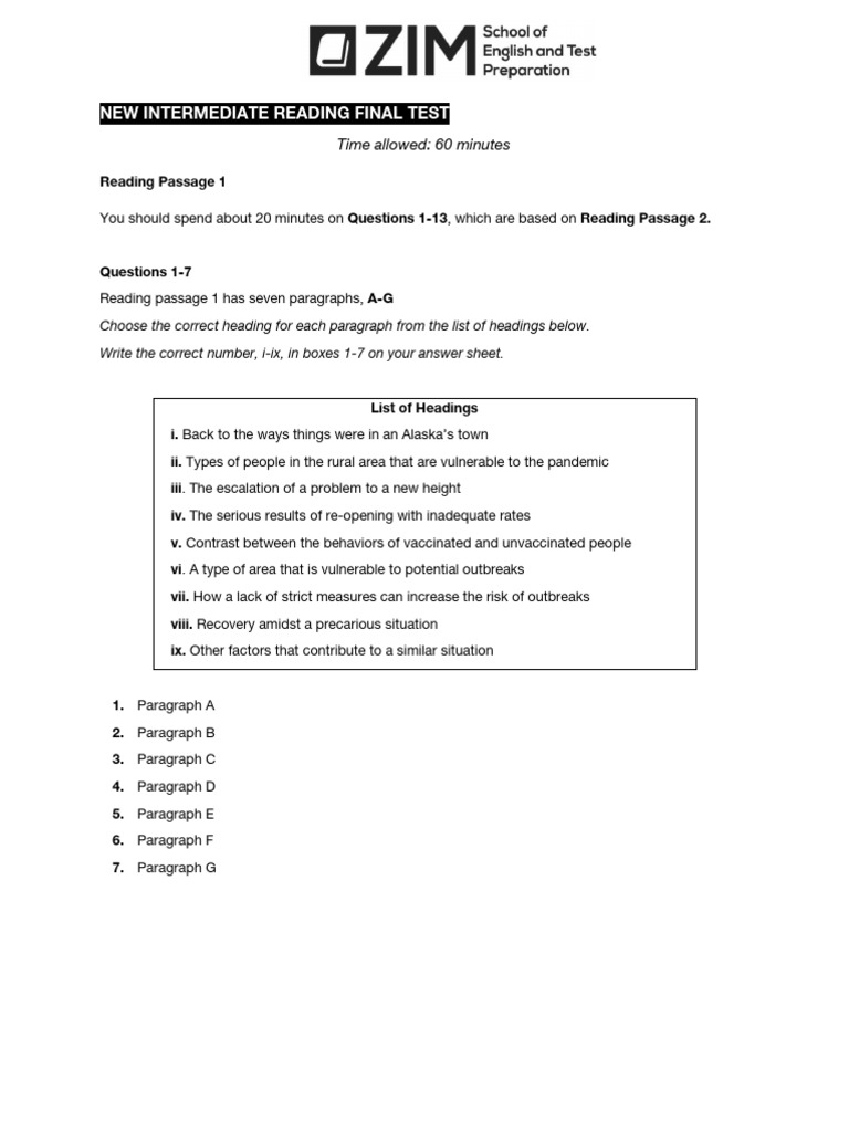 Ielts Inter Reading Final | PDF | Ageing | Happiness