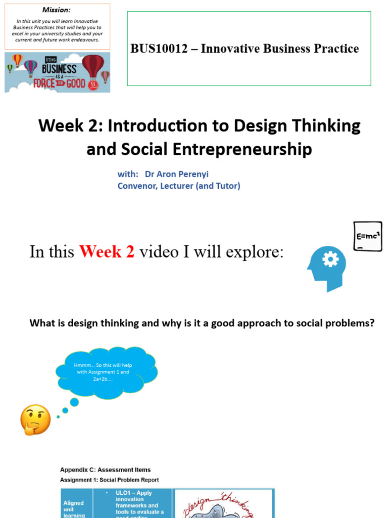 Design Thinking in Social Entrepreneurship | PDF | Entrepreneurship | Design Thinking