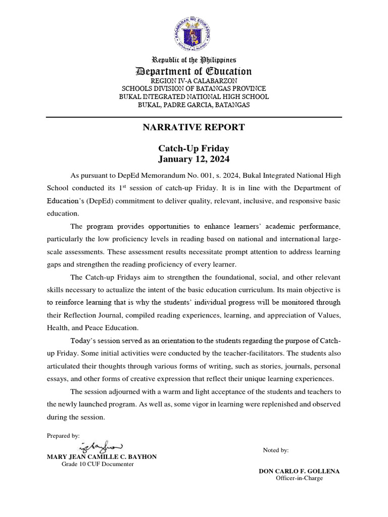 Cuf Narrative 011224 Pdf Learning Education Theory